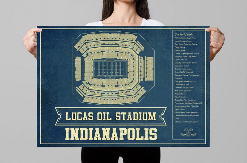 Colts Vintage Stadium Print – Football Fanzone