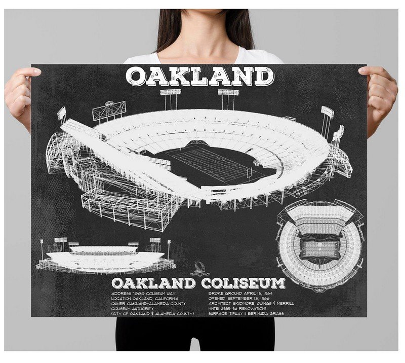 Raiders Vintage Stadium Print – Football Fanzone