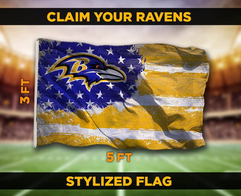Ravens Stylized Flag – Football Fanzone