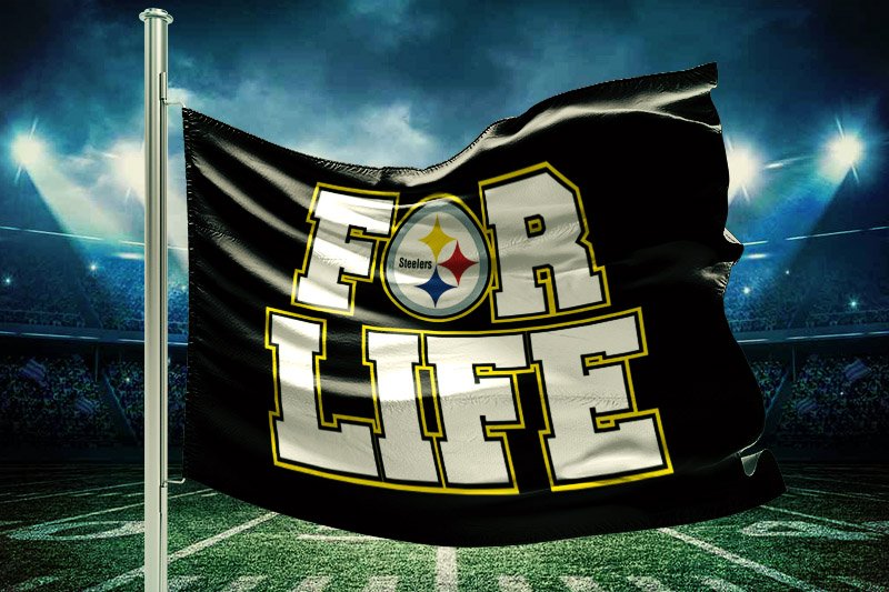 Steelers for life flag – Football Fanzone
